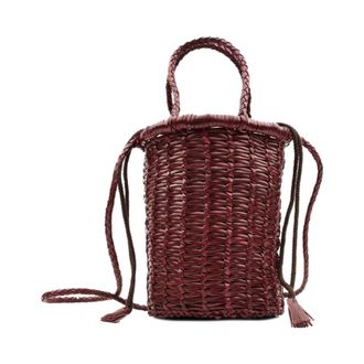 Dragon Diffusion Rote Jali Weave Mini Eimer Tasche - - Bags - Damen - Rot - ONE SIZE