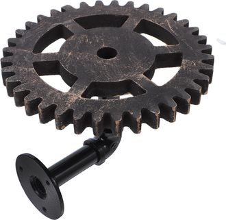 BESPORTBLE Vintage Wandregal aus Eisenrohr mit Zahnraddesign Rustikales Schwebendes Regal f&uuml;r K&uuml;che Wohnzimmer und Schlafzimmer Industrielles Retro Aufbewahrungs