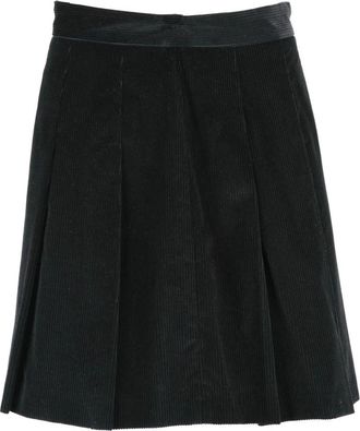 Max Mara Femme, Jupes, Noir, Taille: 44 FR Pleated Velvet Skirt