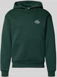 Review Hoodie mit Logo-Print und K&auml;nguru-Tasche