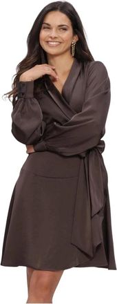 Notre-V Nv-Ivana Wickelkleid - - Dresses - Damen - Braun - XS