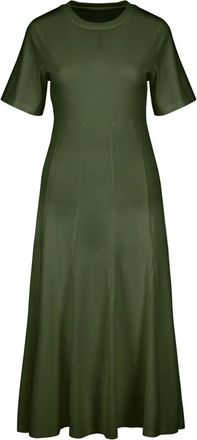 Bomboogie Femme, Robes, Vert, Taille: 38 FR cotton long dress