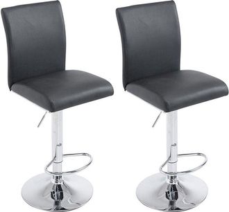 Clp 2er Set Barhocker Köln Kunstleder schwarz