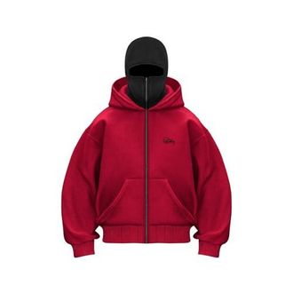 Generic Sweat &agrave; capuche Balaclava pour homme 2025 &agrave; double capuche en polaire avec fermeture &eacute;clair coupe-vent pour entra&icirc;nement athl&eacute;tique, sweat &agrave; capuche z