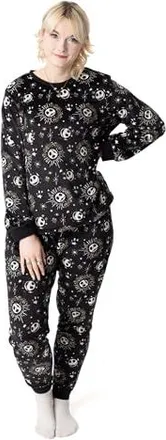 Disney Nightmare Before Christmas Jack Ensemble Pyjama pour Femme | Adultes Jack Skellington Graphic Haut à Manches Longues et Bas de Pyjama à Jambe Longue e