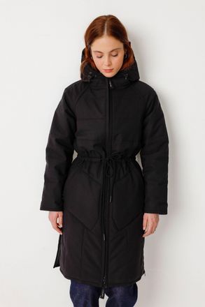 SKFK Damen vegan Mantel Terese Schwarz