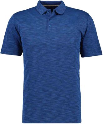 Ragman Herren Softknit-Polo Flammdesign Blau-Melange-765, 5XL