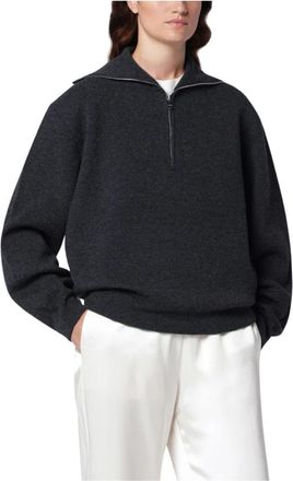 R&oacute;he Rollkragenpullover mit Zwei-Wege-Rei&szlig;verschluss - - Sweatshirts & Hoodies - Damen - Grau - 2XS