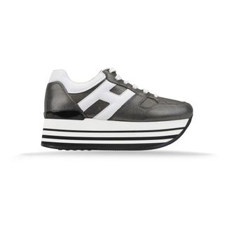 Hogan Leder-Schn&uuml;rsneaker Rot - - Shoes - Damen - Schwarzk - 34 1/2 EU