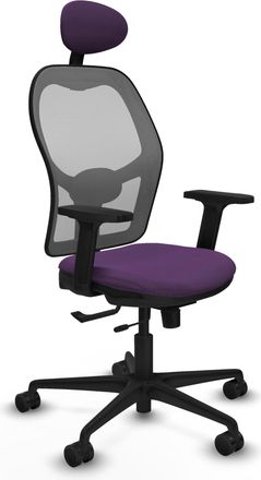 Piqueras y Crespo Schreibtischstuhl, verstellbare Arme, h&ouml;henverstellbare Lendenwirbelst&uuml;tze und festes Kopfteil, ausgestattet mit Syncro/Traslack und eingespritztem Sc