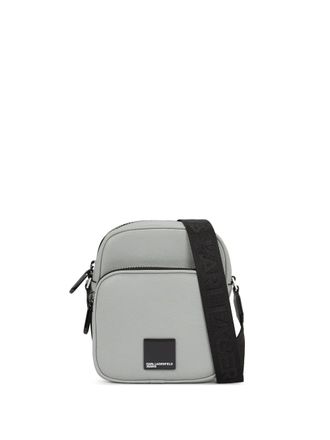 Karl Lagerfeld sac à bandoulière à double zips - Gris