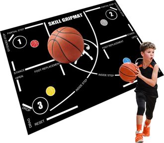 Generico Trainingsmatte f&uuml;r Basketball, Basketball, rutschfest, mit regelm&auml;&szlig;igem Zubeh&ouml;r, ger&auml;uscharm