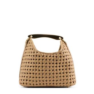 Elleme Sac &agrave; main Boomerang tress&eacute; en cuir