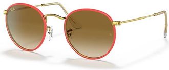 Ray-Ban Round Metal Full Color Legend Sonnenbrillen Gold Fassung Braun Glas 50-21