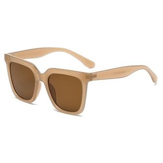 Generic Lunettes De Soleil Carr&eacute;es &Agrave; Grande Monture For Hommes Et Femmes, Id&eacute;ales For Les Vacances En Plein Air, Le Sport D&eacute;placements Quotidiens(Brown)