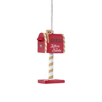 Foco NFL San Francisco 49ers Baumschmuck Mailbox Anh&auml;nger Ornament Weihnachtsbaum 5051586190697
