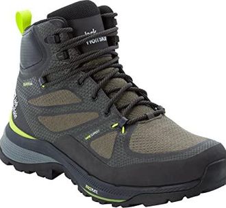 Jack Wolfskin Homme Force Striker Texapore Mid M Chaussure de Marche, Vert Citron et Vert foncé, 42 EU