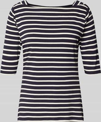 Comma T-Shirt mit U-Boot-Ausschnitt