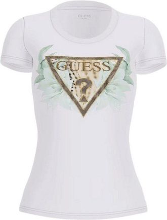 Guess T-Shirt T-Shirt LOGO LACE Kurzarmshirt (1-tlg., 1)