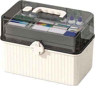 Generic Medizin Aufbewahrungsbox - Medizin Organizer mit 3 Schichten - Medizin Organizer Box | Gro&szlig;er Aufbewahrungsbeh&auml;lter f&uuml;r medizinisches Angebot der gro&szlig;