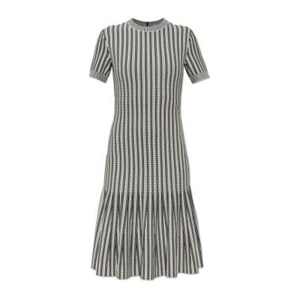Alexander McQueen Gestreiftes Strickkleid - - Dresses - Damen - Beige - S