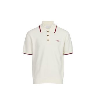 Dr&ocirc;le de Monsieur Polo &agrave; bords contrastants et logo brod&eacute; en laine m&eacute;rinos