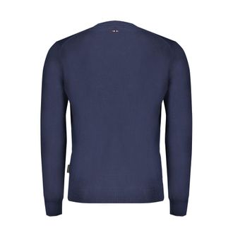 Napapijri Crew-Neck Cotton Sweater - Navy
