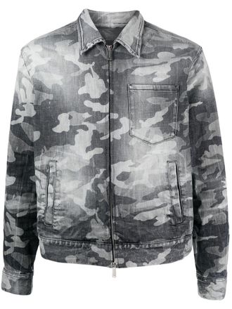 Dsquared2 veste en jean &agrave; motif camouflage - Noir