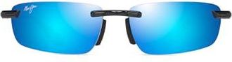 Maui Jim BLUE HAWAII ILIKOU SHINY BLACK W/BLUE 59