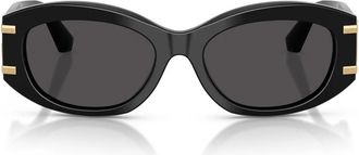 Dolce & Gabbana unisex, Accessoires, Noir, Taille: 53 MM Lunettes de soleil ovales en ac&eacute;tate