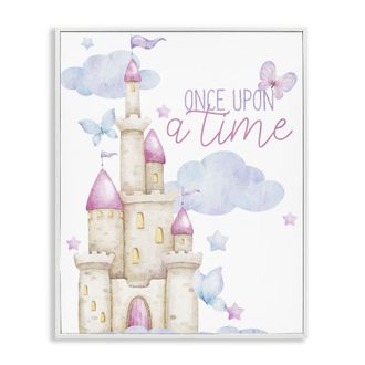 Stupell Industries Once Upon A Time Castle Giclée-Kunst, gerahmt, Design von Kim Allen, 76,2 x 61 cm, Weiß