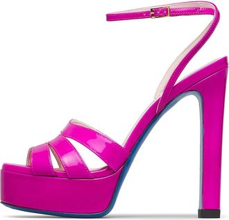 Loriblu Femme, Chaussures, Rose, Taille: 35 EU Platform Patent Leather Sandales