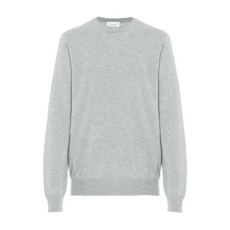 Malo Cashmere Rundhals-Pullover - - Knitwear - Herren - Grau - XL