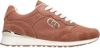 Liu Jo Femme, Chaussures, Brun, Taille: 41 EU Perforated Suede Baskets