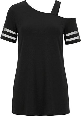 Angel Of Style T-Shirt T-Shirt A-Linie Schulter-CutOut Halbarm mit Mesh