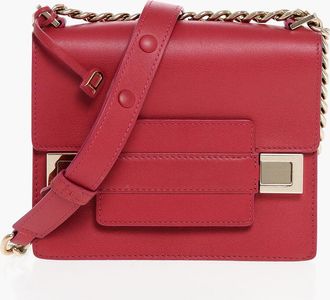 Delvaux Zweifarbige Lederschultertasche mit goldenen Details Delvaux
