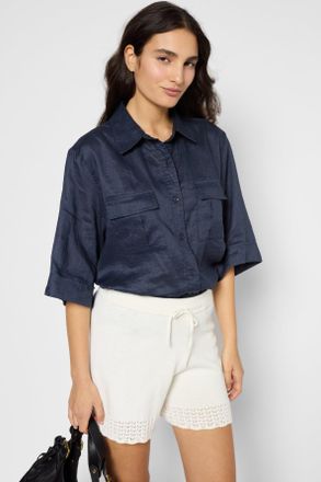 Gerard Darel Chemise ample &agrave; poches - Indigo