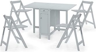 Julian Bowen Das Julian Bowen Savoyen-Esszimmer-Set aus hellgrauem Holz ist ein elegantes und praktisches Esszimmermöbel für jedes Zuhause