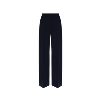 Off-white Wollhose mit Bundfalten - - Trousers - Damen - Blau - S