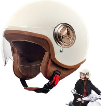 Generic Helme f&uuml;r Erwachsene | Roller-Helm mit halboffenem Visier - Schutzausr&uuml;stung f&uuml;r Snowboarden, Skifahren, Stadtfahrten, Moped, Elektroroller und M-Renn