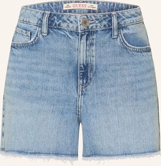 Guess Jeansshorts Mit Schmucksteinen blau