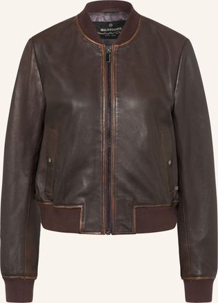 Milestone Lederblouson Msliela braun