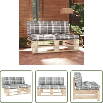 vidaXL vidaXL Canap&eacute; en bois - Canap&eacute; central palette de jardin bois de pin impr&eacute;gn&eacute;