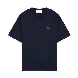Filling Pieces Knit T-shirt Raglan - - Tops - Herren - Blau - M