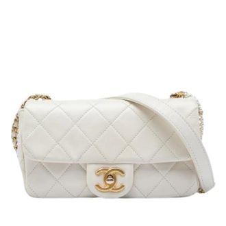 Chanel Pre-owned Quilted Flap Crossbody - - Pre-owned - Damen - Wei&szlig; - ONE SIZE
