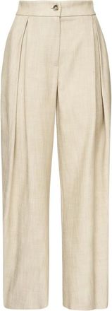 Pinko Pinko, Femme, Pantalons, Beige, Taille: 36 FR Pantalon &Eacute;l&eacute;gant en Viscose Couleur Sable