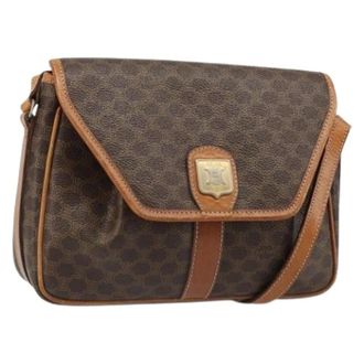 Celine Pre-owned Sac Bandouli&egrave;re en Toile - Femme - Pre-owned - Brun - Taille: ONE Size