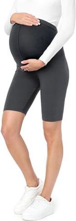 Be Mammy Leggings Courts de maternité Confortables en Coton Pantalons de maternité pour lété Legging Court Grossesse Maternité BE20-228 (Graphite XL)