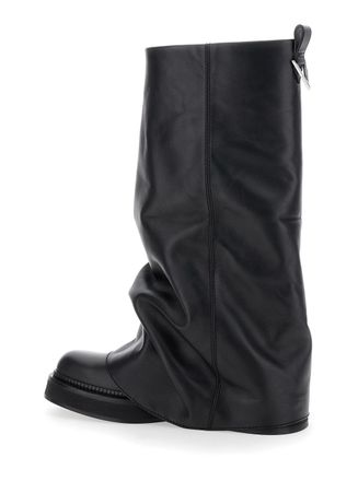 The Attico Womens Boots Robin Black Leather