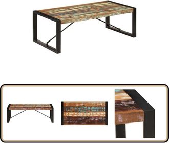 vidaXL Couchtisch 120x60x40 cm Altholz Massiv - Industrieller Couchtisch - Holzm&ouml;bel - Altholz Couchtisch - Wohnzimmerstil - Retro Couchtisch